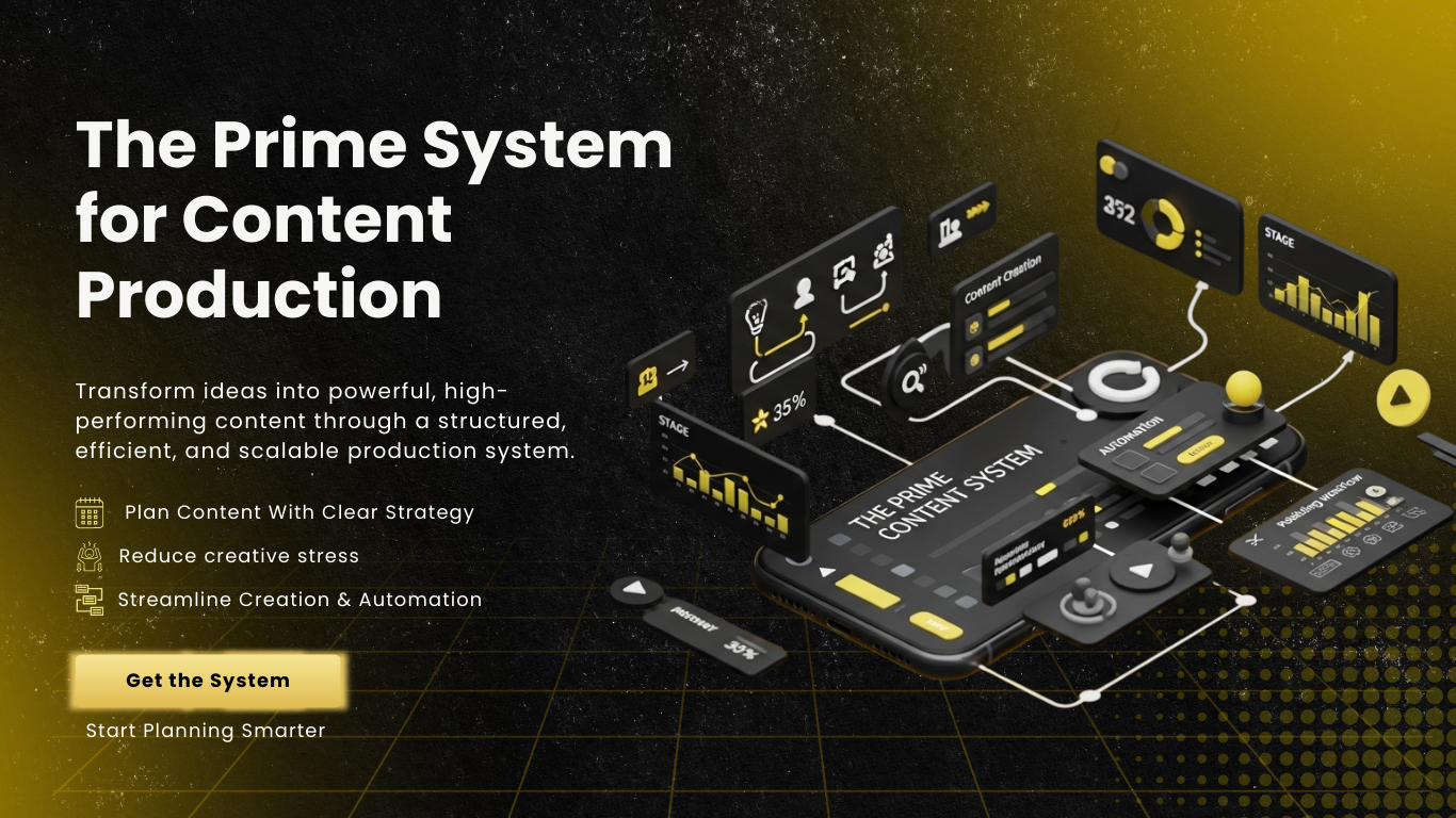 Prime Content System – Step-by-Step Production Pipeline